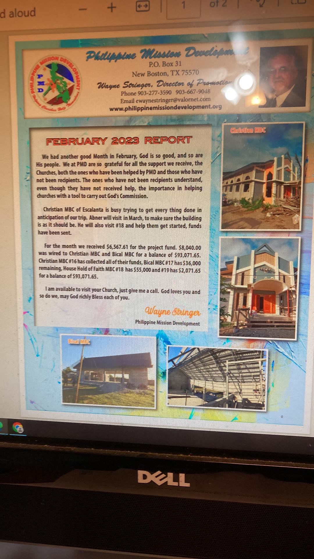 February 2023 Report – Philippine Mission Development